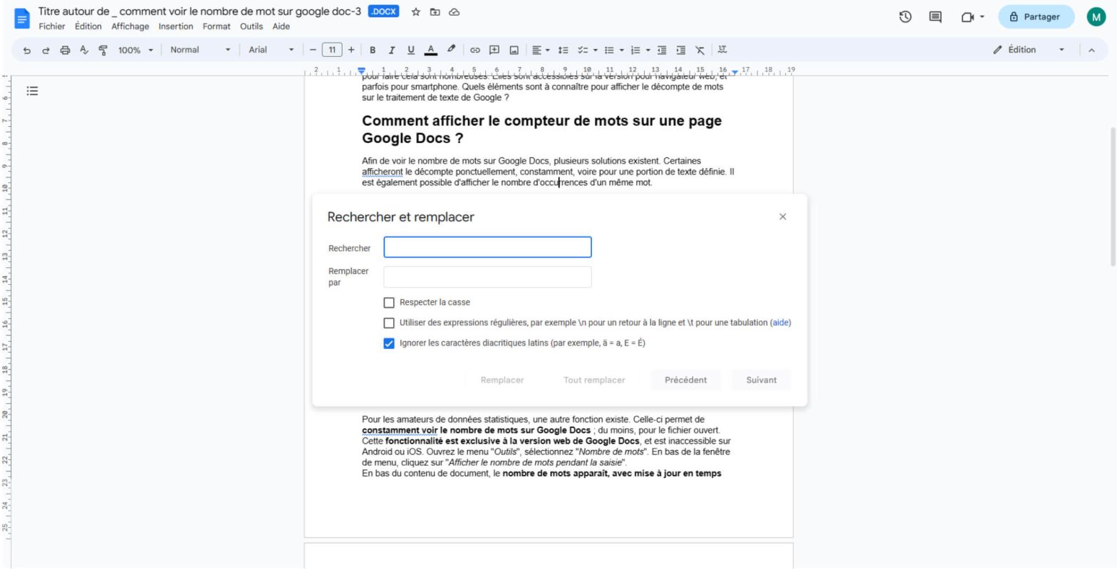 Comment voir le nombre de mots sur Google Docs ? • MerciApp