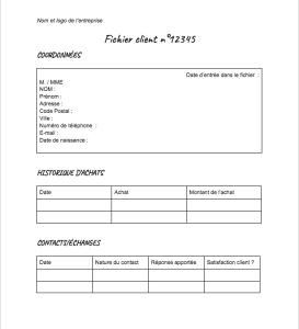 Comment créer son fichier client ? Guide et exemples • MerciApp